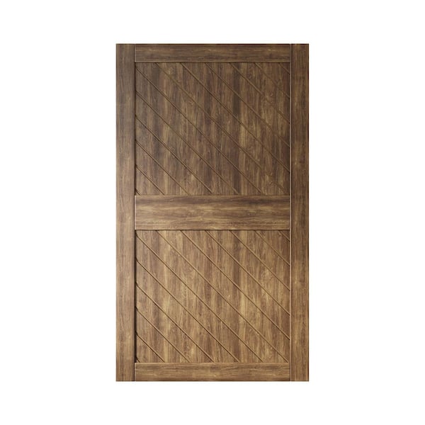 HOMACER XT2 50 in. x 84 in. C-Panel Solid Core Dark Walnut Slanted ...
