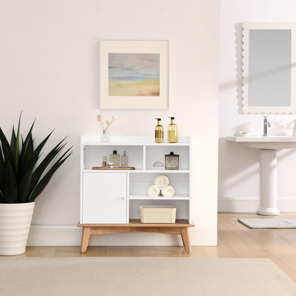 Tahanbath Colorblocking Storage Cabinet: Versatile Solid-Wood-Base ...