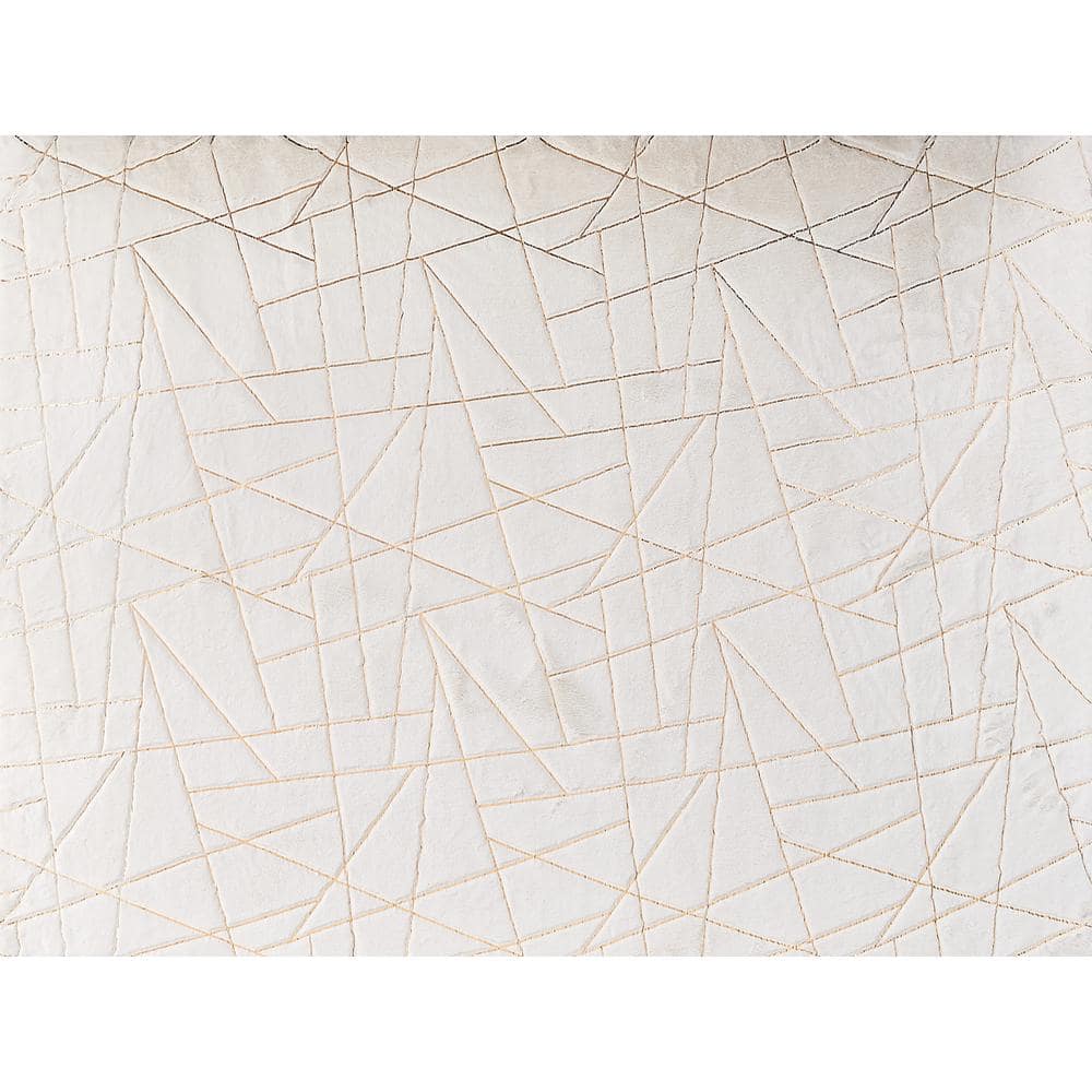 Amazing Rugs Lily Luxury Geometric Abstract Gilded White 5 ft. x 7 ft ...