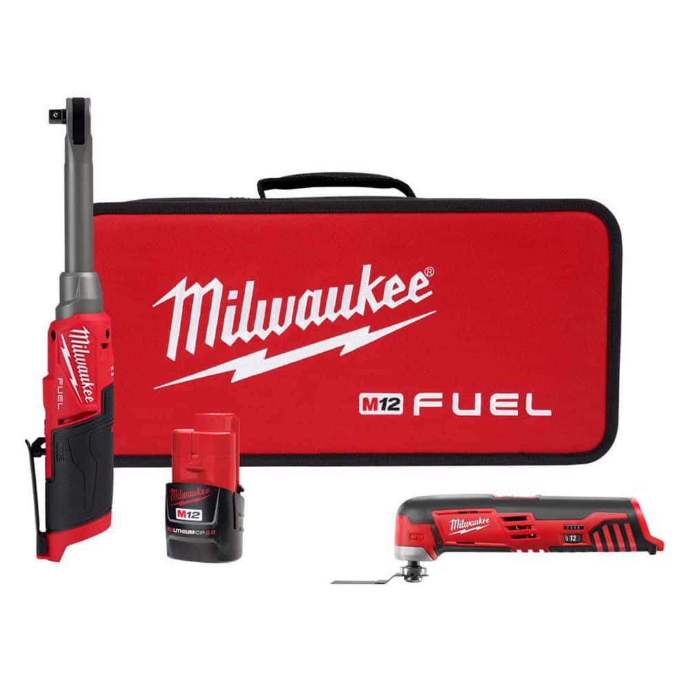 Milwaukee M12 FUEL 12V Lithium-Ion Brushless 3/8 in. Extended Reach ...