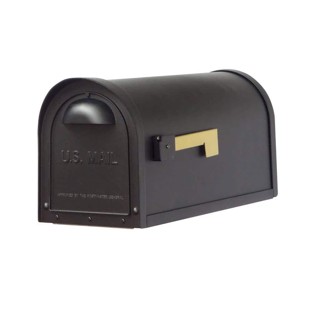 SPECIAL LITE PRODUCTS Classic Black Post Mount Mailbox SCC-1008-BLK ...