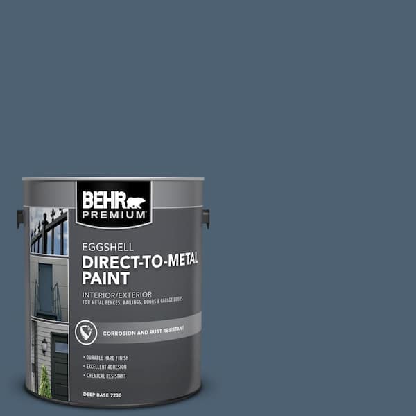 BEHR PREMIUM 1 gal. #PPU14-19 English Channel Eggshell Direct to Metal ...