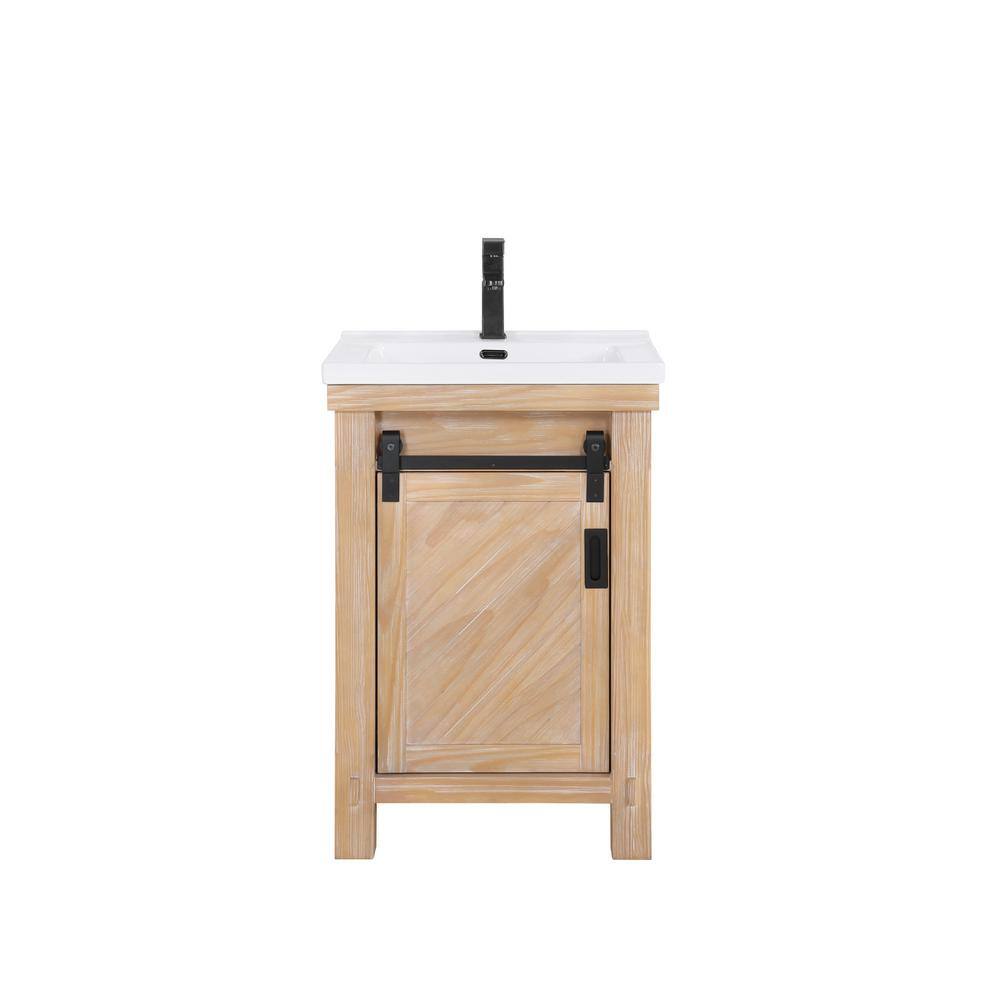 ROSWELL Cortes 24 in. W x 20 in. D x 35 in . H Bath Vanity in Weathered ...