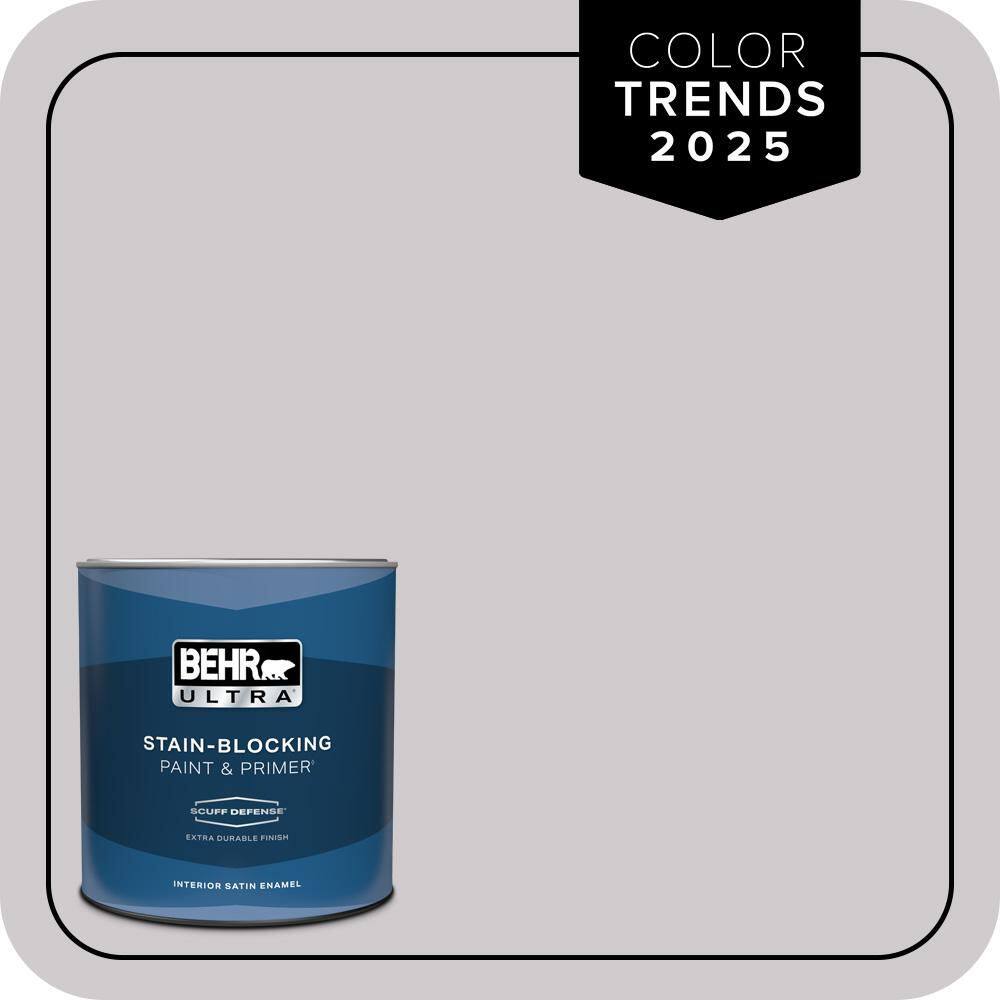 BEHR ULTRA 1 qt. #MQ3-28 Rock Crystal Extra Durable Satin Enamel ...
