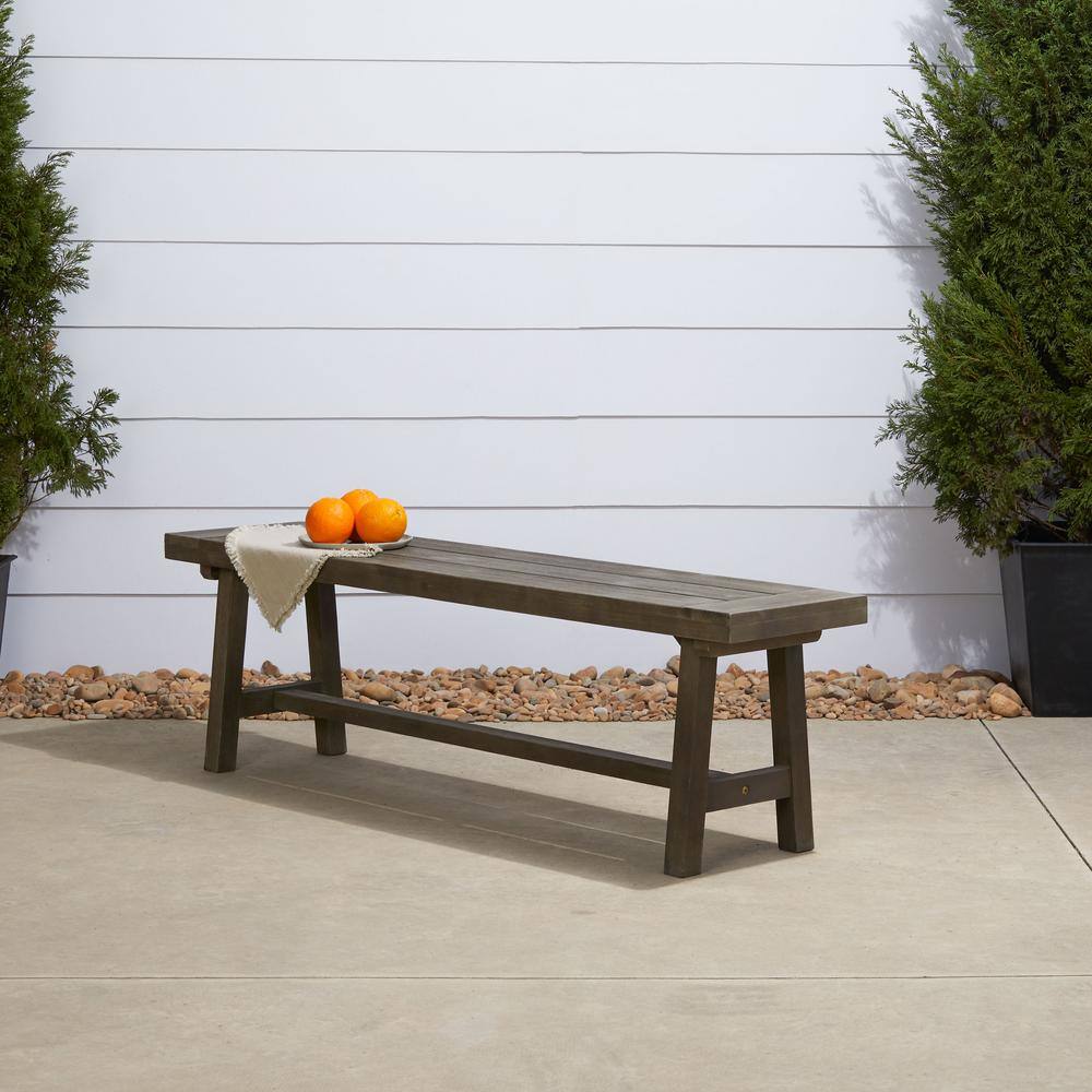 Vifah Renaissance 3-Person Wood Outdoor Bench V1820 - The Home Depot