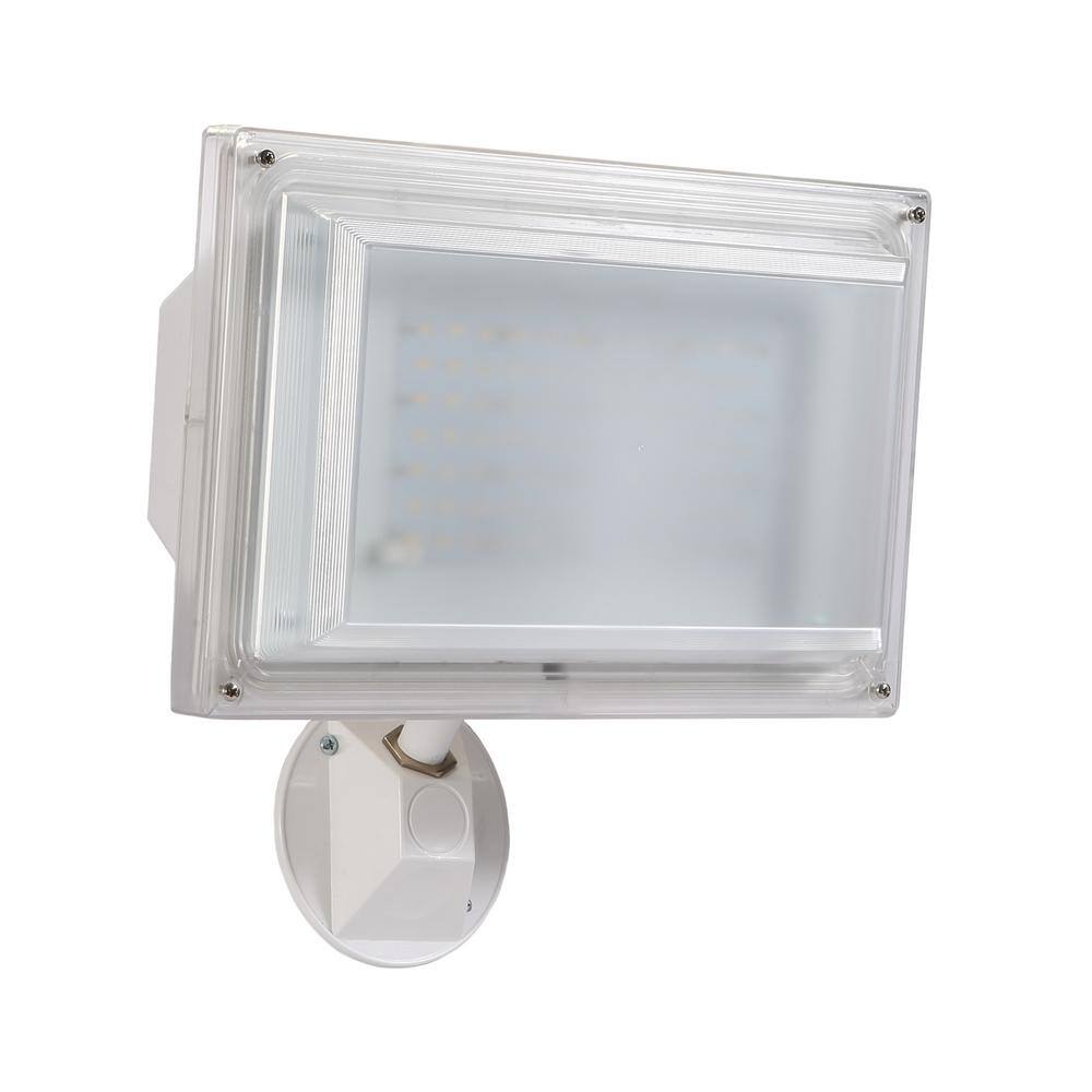 AMAX LIGHTING FL55 White Outdoor Integrated LED Wall Pack Light LED ...