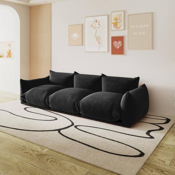 Black floor couch store