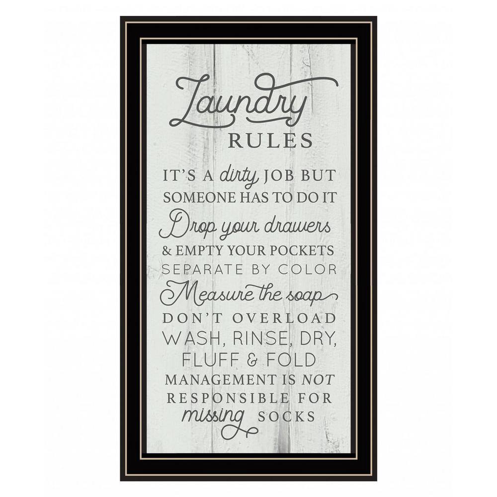 HomeRoots Laundry Rules by Unknown 1 Piece Framed Graphic Print ...