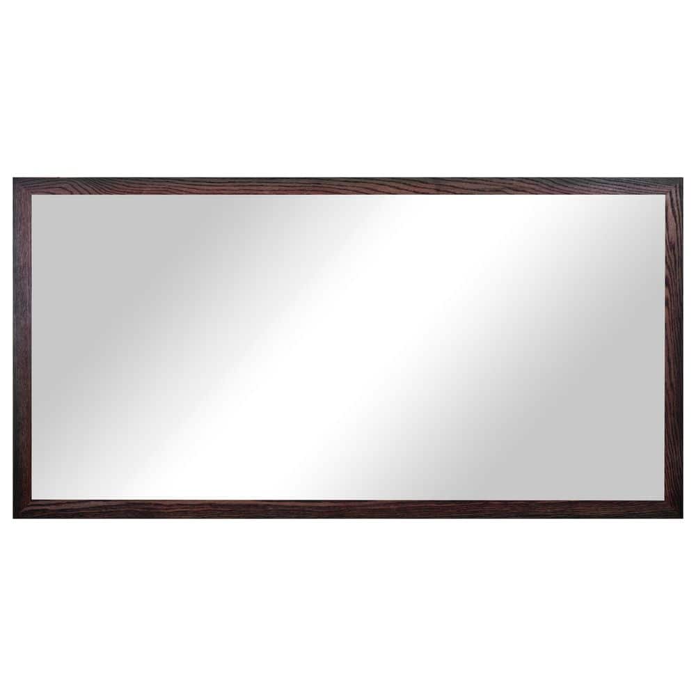 Rayne Mirrors 2 in Black Cherry Frame (30 in. W x 75 in. H) Oak ...
