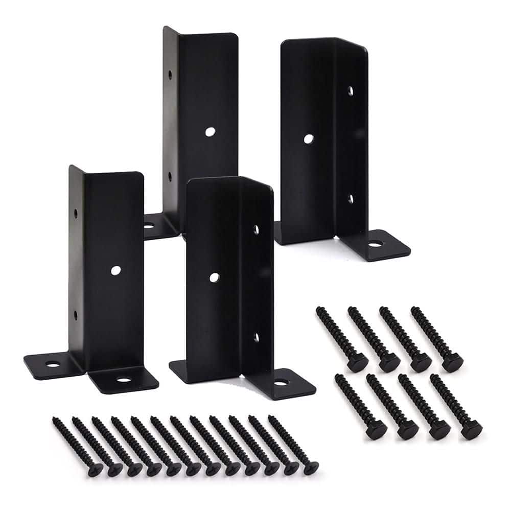 Afoxsos Carbon Steel Galvanized Adjustable Post Anchor Brackets Kit for ...