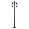 GAMA SONIC Victorian Morph 2-Light Black Outdoor Solar Lamp Post Light ...