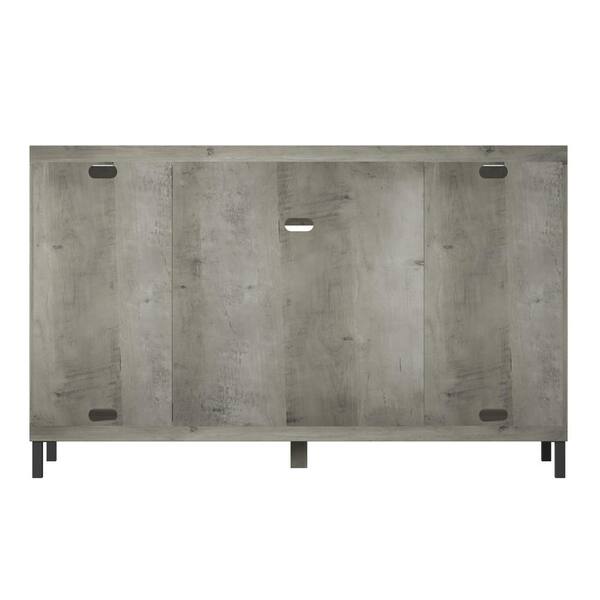 Twin Star Home 55 in. Valley Pine TV Stand Fits TV s up to 60 in. with Adjustable Shelves TC55 90481 PI23