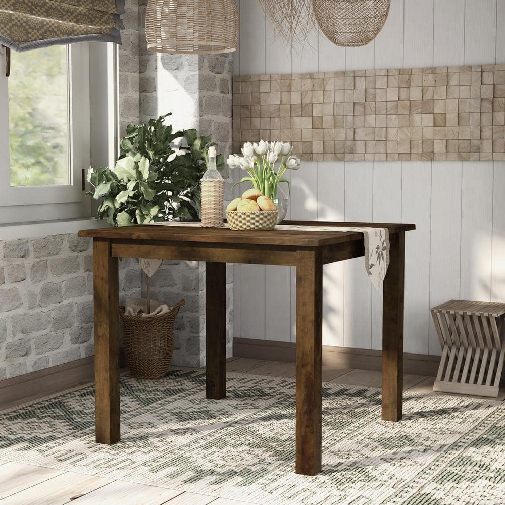 Furniture of America Stella Rustic Oak Counter Height Dining Table IDF ...