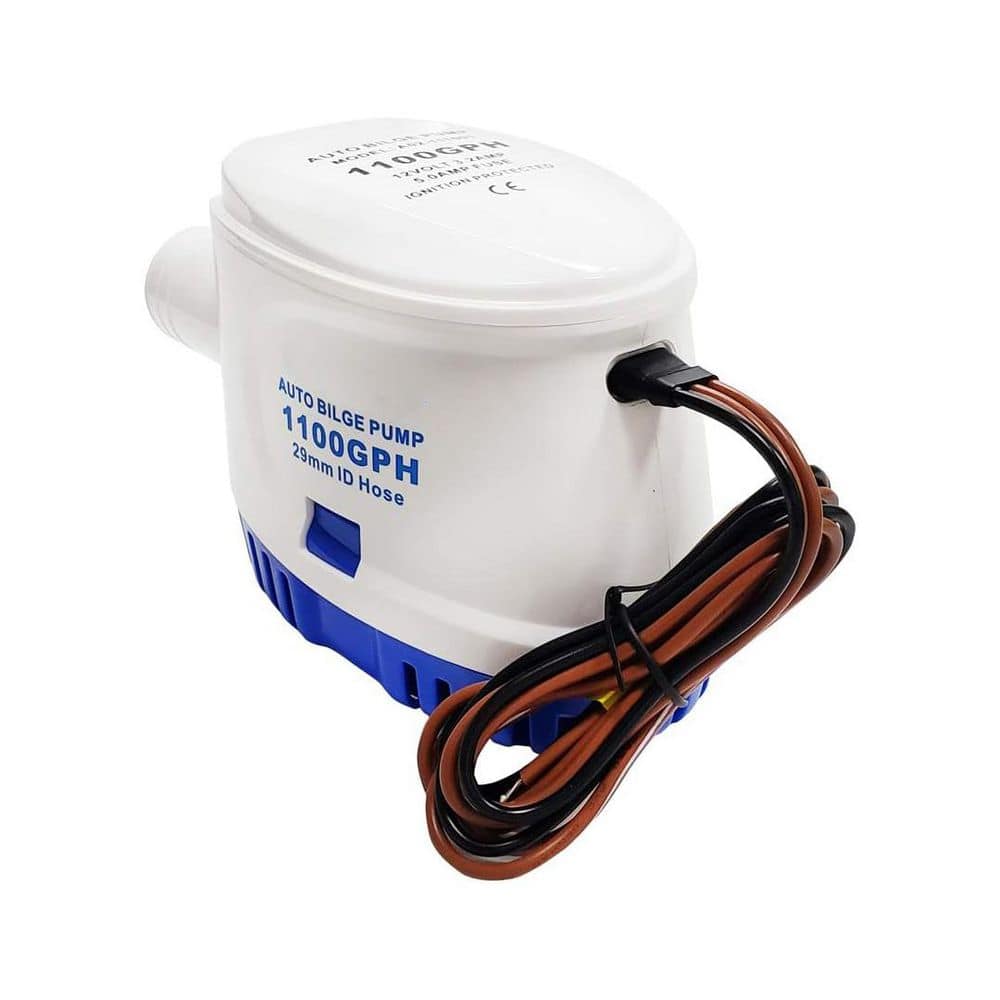 Phewnyzo 1100 GPH 12V Submersible Water Pump with Built-in Float Switch ...