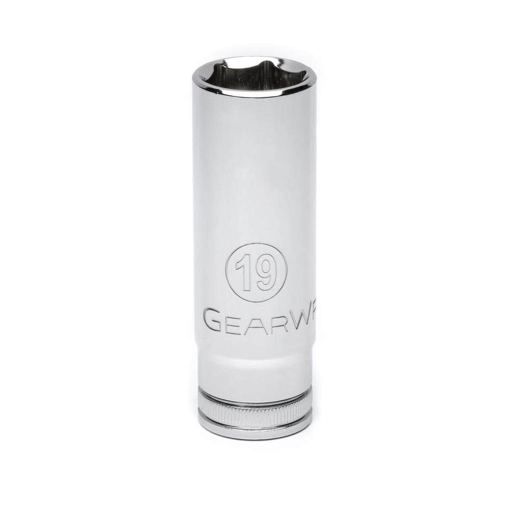 GEARWRENCH 1/2 in. Drive 6 Point Metric Deep Socket 19 mm 80646D - The ...