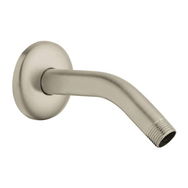 GROHE 5 in. Shower Arm and Flange in Brushed Nickel 27414EN0 - The Home ...