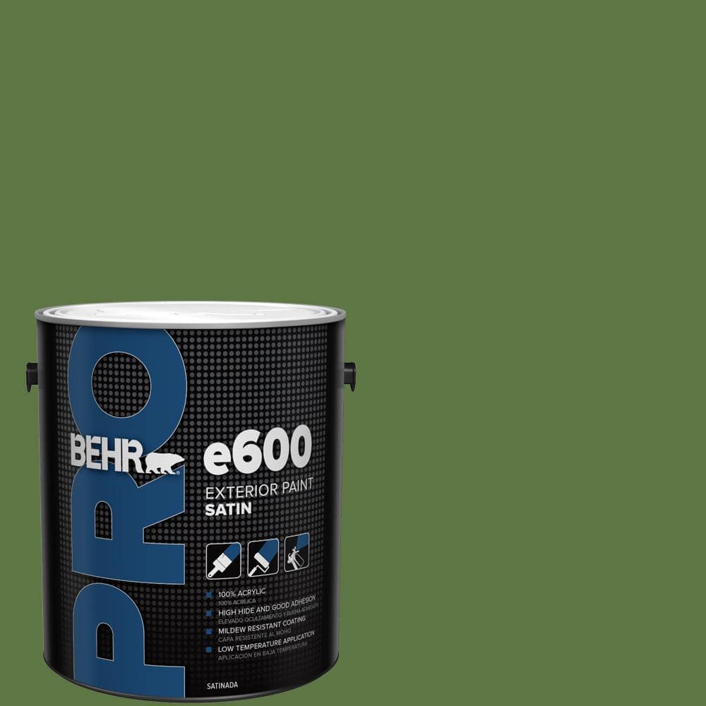 BEHR PRO 1 gal. #420D-7 Dill Pickle Satin Exterior Paint PR64301 - The ...