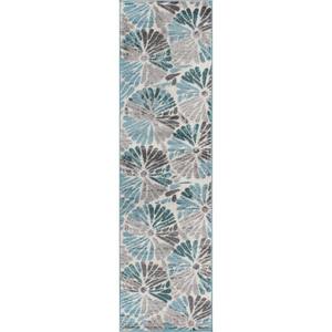 World Rug Gallery Contemporary Abstract Blue 7 ft. 10 in. x 10 ft. Area ...