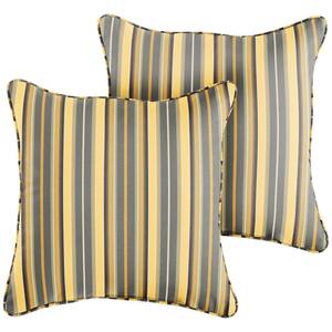 Sorra Home Sunbrella Foster Metallic Outdoor Corded Throw Pillows (2 ...