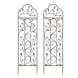 11 in. W x 60 in. H Dragonfly Metal Garden Trellis (2-Pack) D0BP73YVDZ ...