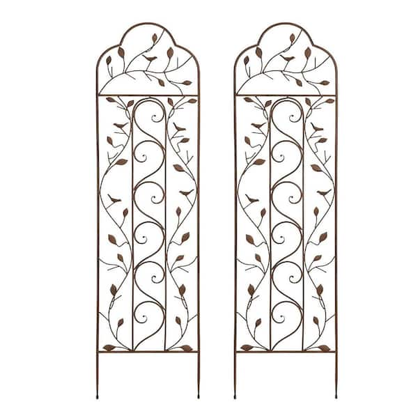 FAWEY TRED INC 60 in. Height Hummingbird Metal Garden Trellis for ...