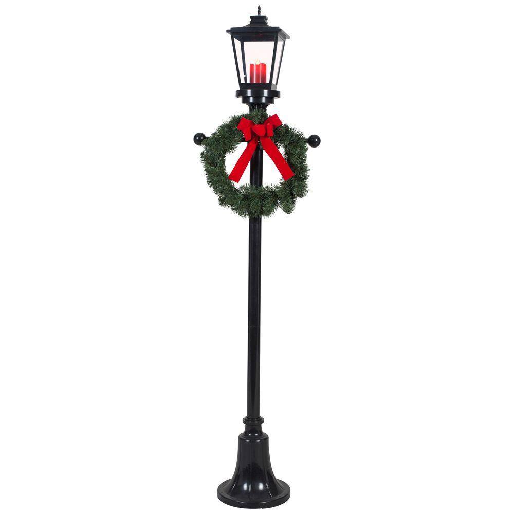 Reviews for Home Accents Holiday 6 ft. Lighted Lamp Post with Wreath ...