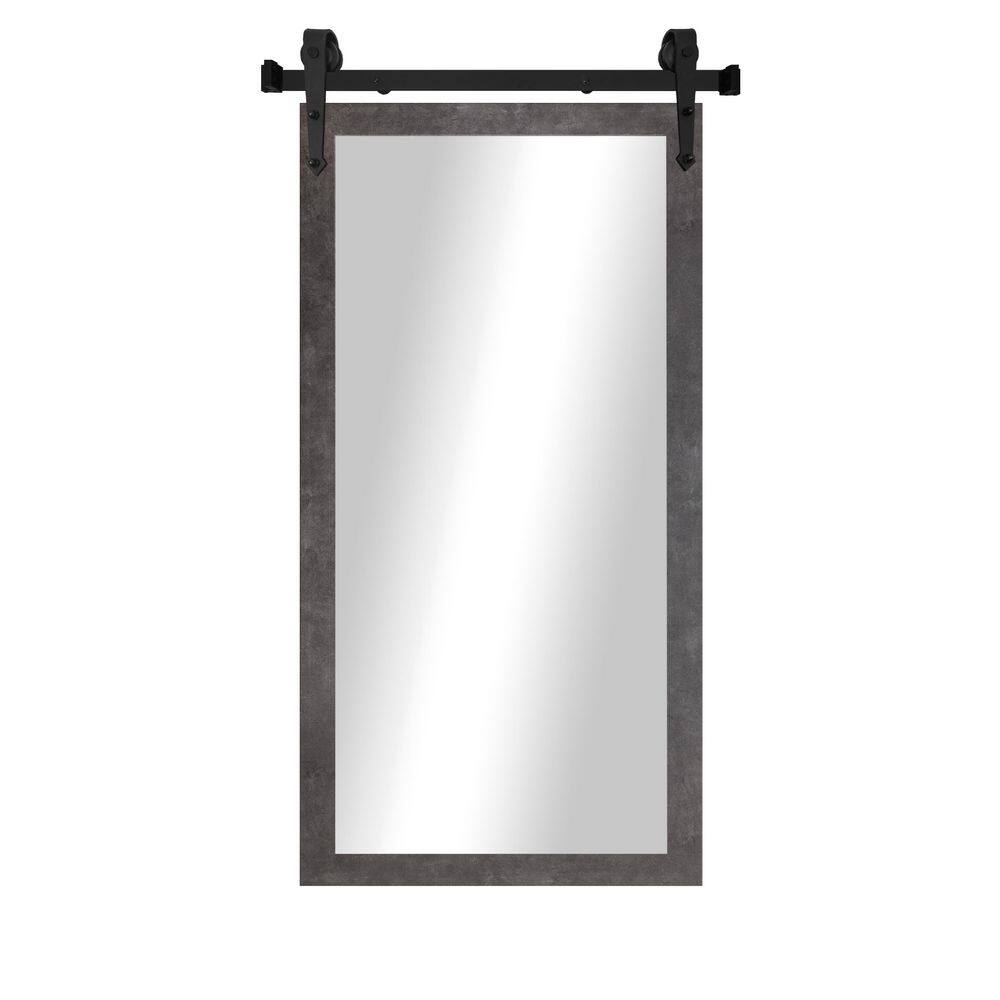 Rayne Mirrors (33 in. W x 64 in. H) Concrete Modern Rustic Vertical ...