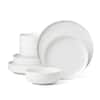 Oneida 24 7 White 12-Piece White Porcelain Dinnerware (Set Service For ...