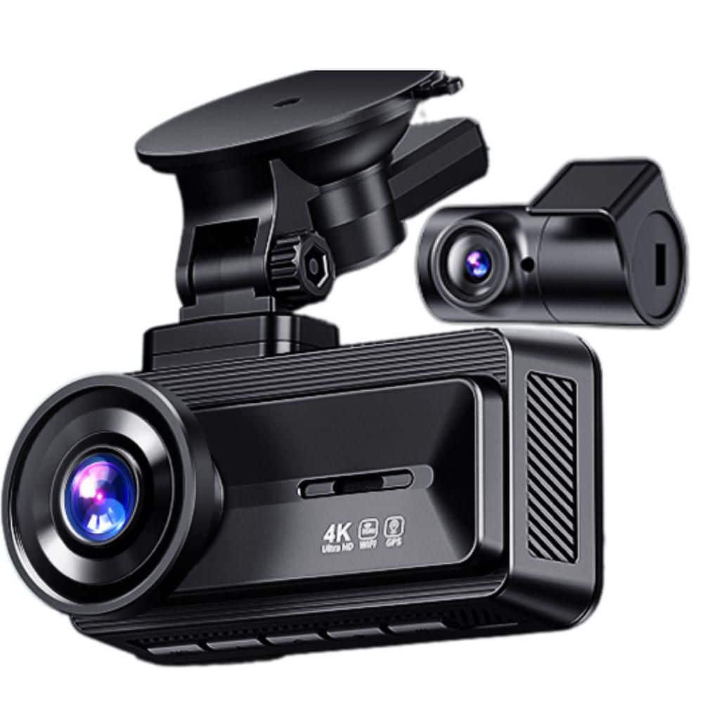 Lukyamzn 4K Full HD Dual Dash Camera for Built-in 5G WiFi GPS, 64GB ...