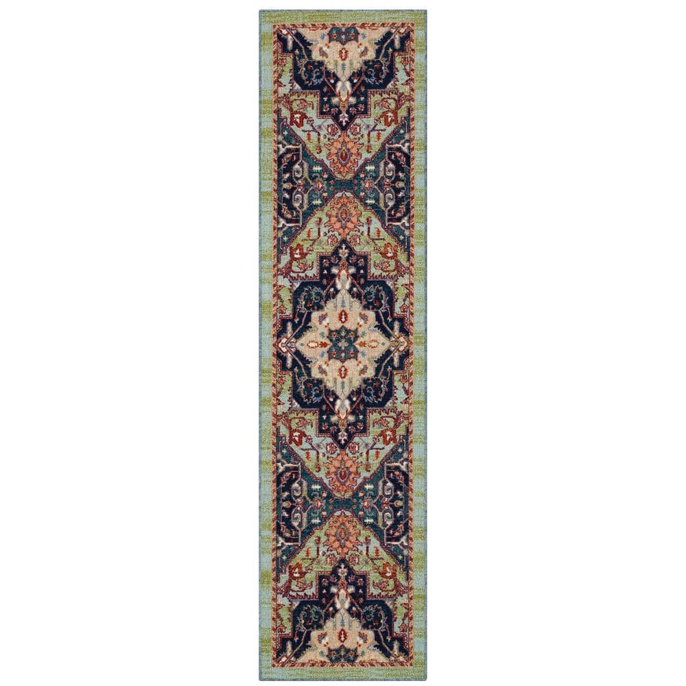 Mohawk Home Sinaloa Green 2 ft. x 8 ft. Runner Rug 819613 - The Home Depot