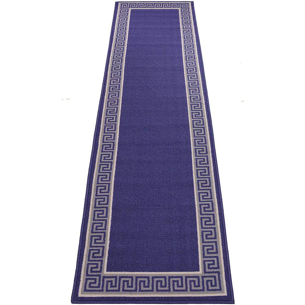 Meander Printed Design Navy Blue Color 23 " Width x 7' Your Choice ...