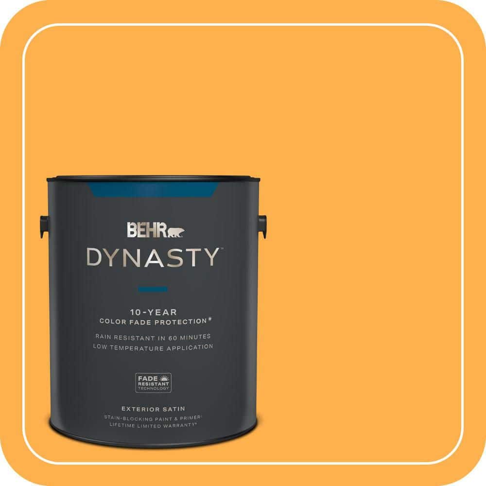 BEHR DYNASTY 1 gal. #P250-6 Splendor Gold Satin Enamel Exterior Stain ...