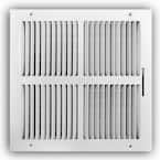 Everbilt 12 in. x 12 in. 4-Way Steel Wall/Ceiling Register in White ...