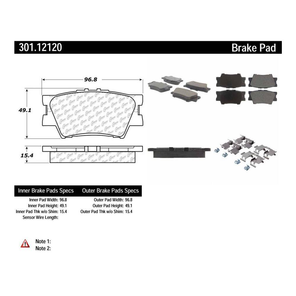 Centric Parts Disc Brake Pad Set 301.12120 - The Home Depot