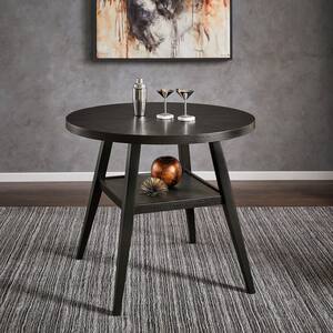 Steve Silver Aubrey Black Wood 60 in. Trestle Base Counter Height ...