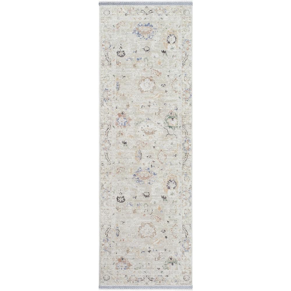 Livabliss Rivaldo Cream/Light Olive Oriental 3 ft. x 8 ft. Indoor ...