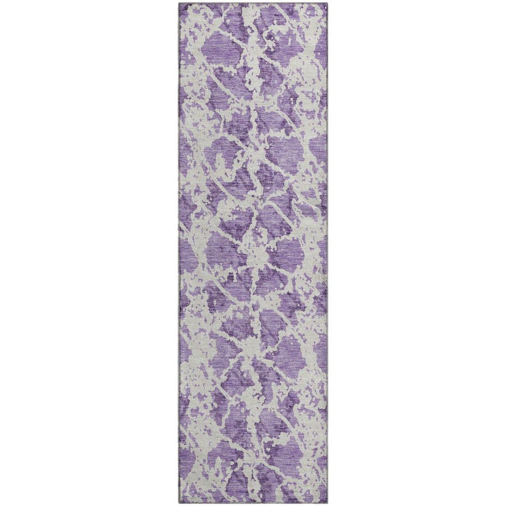 Addison Rugs Mayfield Premium Machine Washable Abstract AMF969 Lilac 2 ...