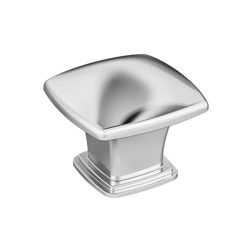 Amerock Garfield 1-3/16 in. Traditional Polished Chrome Square Cabinet Knob BP3702026 - The Home ...