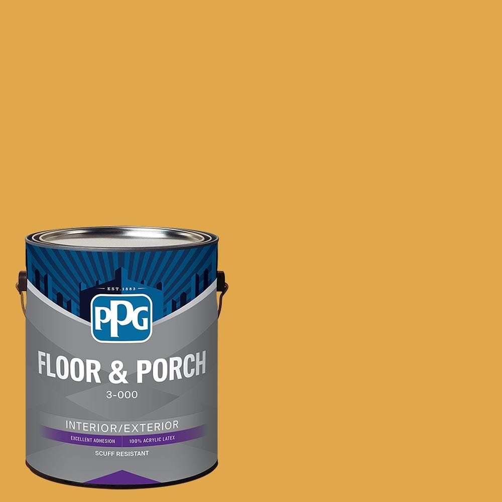 PPG 1 gal. PPG1209-6 Brass Mesh Satin Interior/Exterior Floor and Porch ...