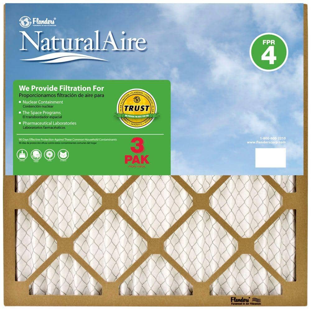 NaturalAire 18 in. x 18 in. x 1 in. Standard FPR 4 Pleated Air Filter ...