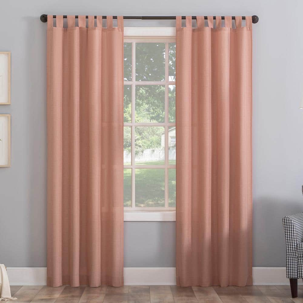 Sun Zero Jacob Heathered Texture Rosewater Pink Polyester 40 in. W x 84 ...