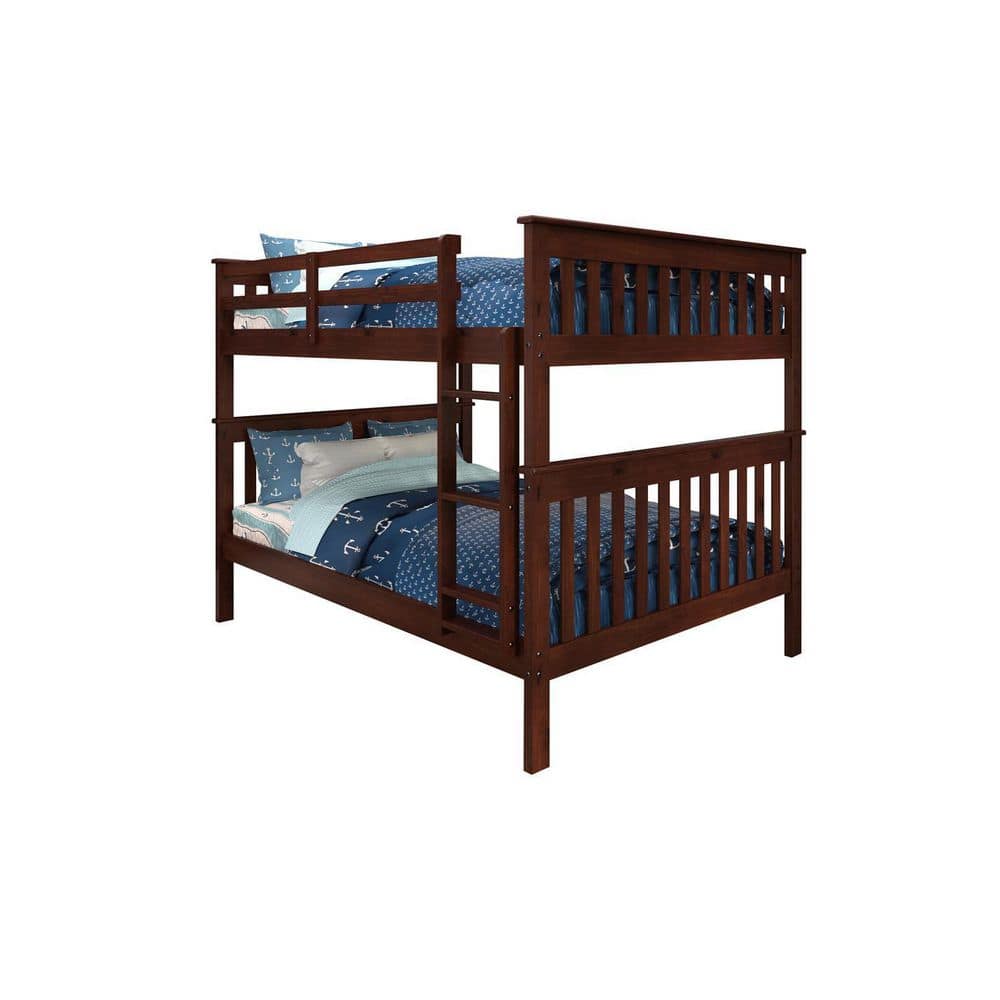 Donco Kids Brown Cappuccino Full over Full Mission Bunk Bed 123-3-FFCP ...