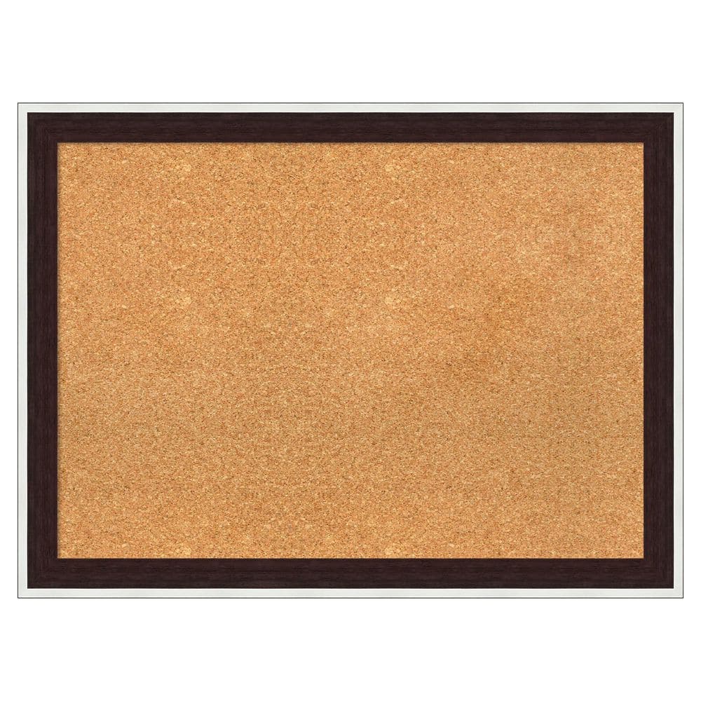 Amanti Art Maya Espresso Silver 31 in. x 23 in. Poly Framed Natural ...