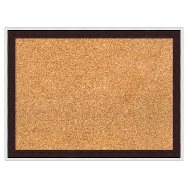 Amanti Art Maya Espresso Silver 31 in. x 23 in. Poly Framed Natural ...
