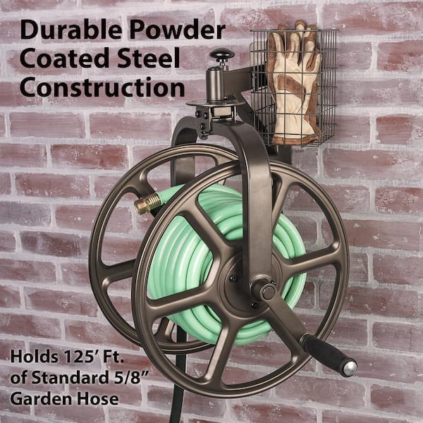 LIBERTY GARDEN Single Arm Navigator Rotating Garden Hose Reel with ...