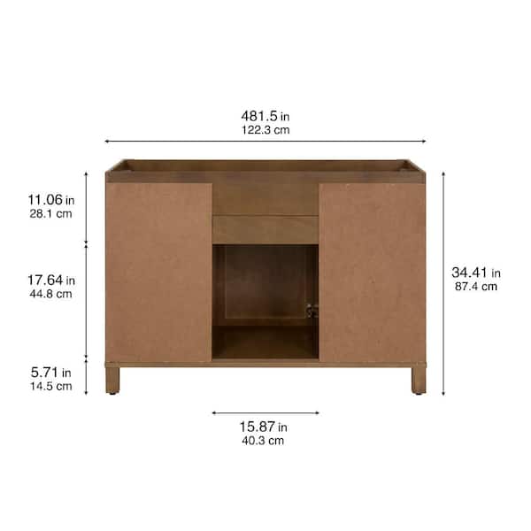 Home Decorators Collection Winsome 48 in. Bath Vanity Cabinet without Top in Sand WS48-SD - The ...