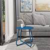 DESwan Peacock Blue Round Steel Outdoor Side Table BSC-ZY001-PB - The ...