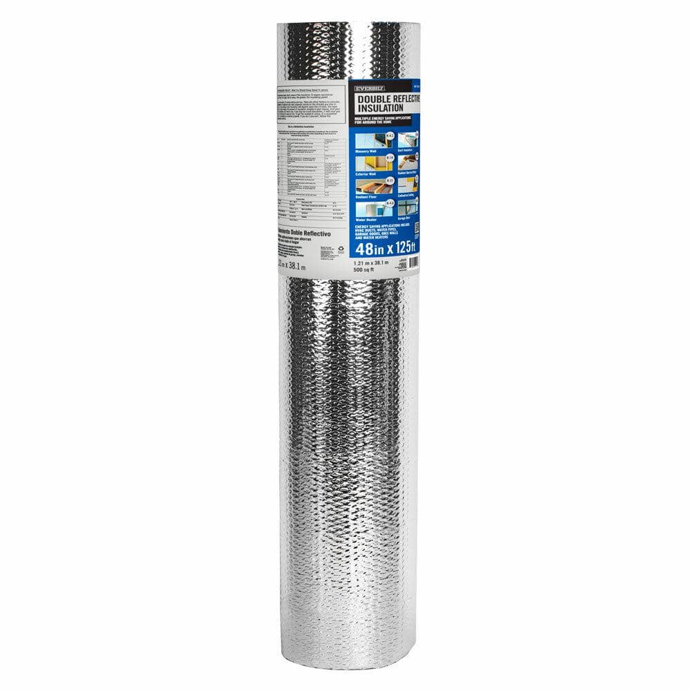 Everbilt 48 in. x 125 ft. Double Reflective Insulation Radiant Barrier ...