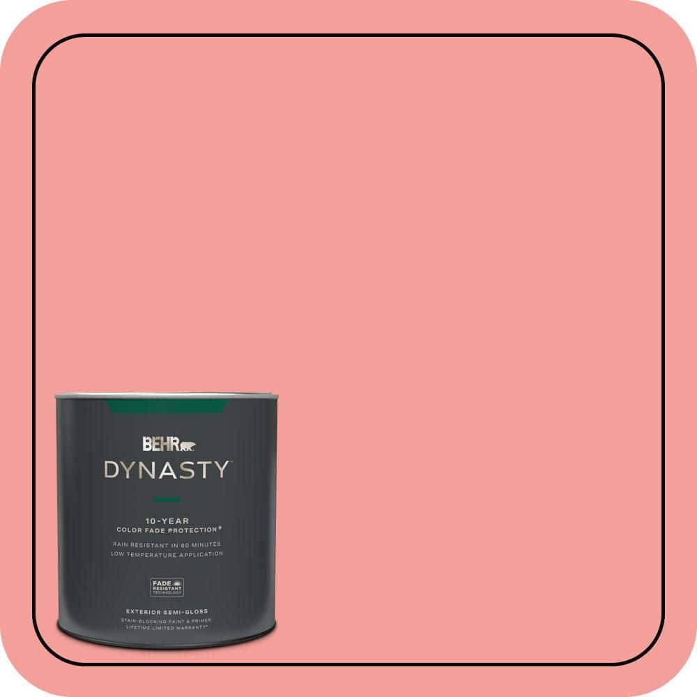 BEHR DYNASTY 1 qt. #150B-4 Pink Eraser Semi-Gloss Enamel Exterior Stain ...