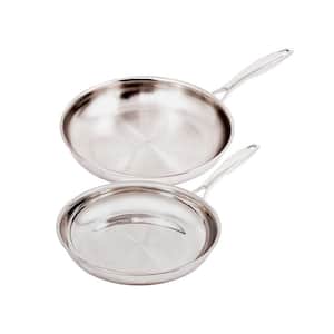 LEXI HOME Diamond Tri-ply 3-Piece Stainless Steel Nonstick Frying Pan ...